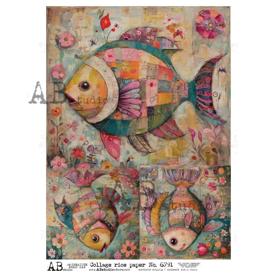 Collage rice paper A4 ID-6791